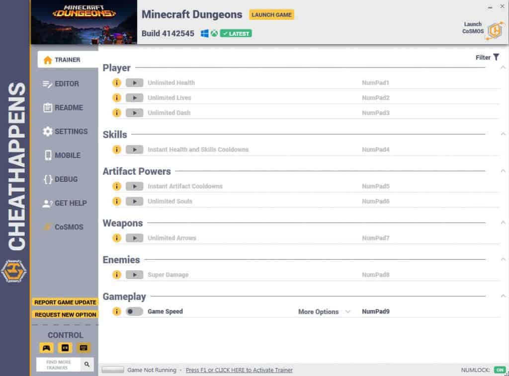 Minecraft Dungeons Trainer +15 - Download trainer free